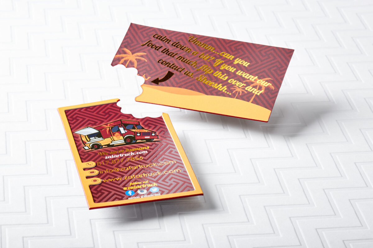 Business Card Custom Cut Spot UV Matt Laminated 400gsm – cityprint